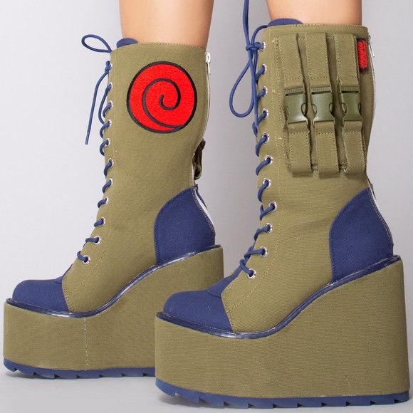 YRU | Shoes | Yru X Naruto Dune Kakashi Cosplay Platform Boots | Poshmark